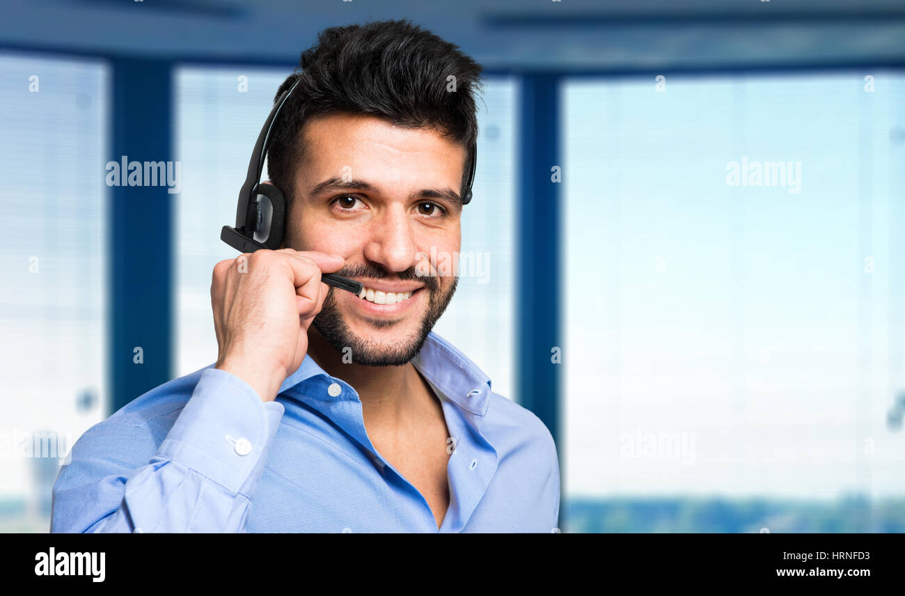 Call center operator close hi-res stock photography and images - Alamy