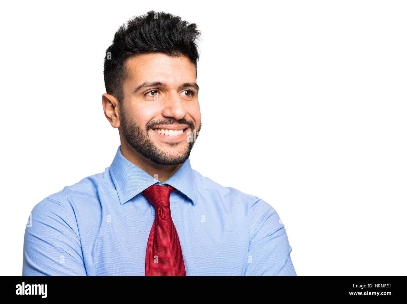 Handsome male manager isolated on white Stock Photo - Alamy