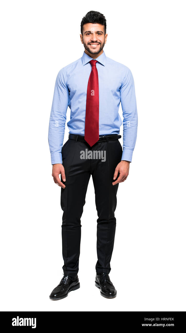 Handsome businessman full length portrait Stock Photo - Alamy