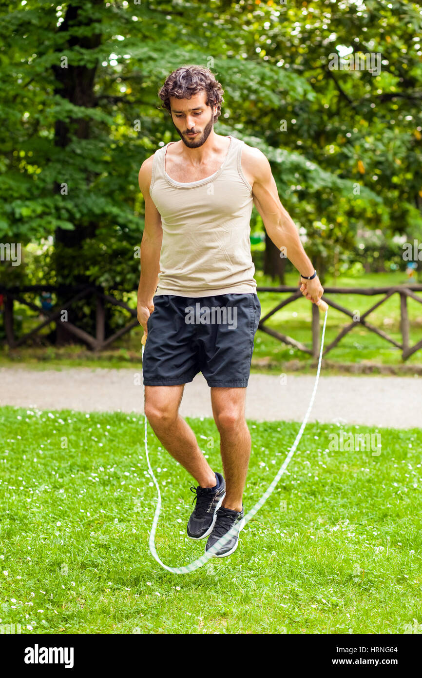 Man jump rope hi-res stock photography and images - Alamy