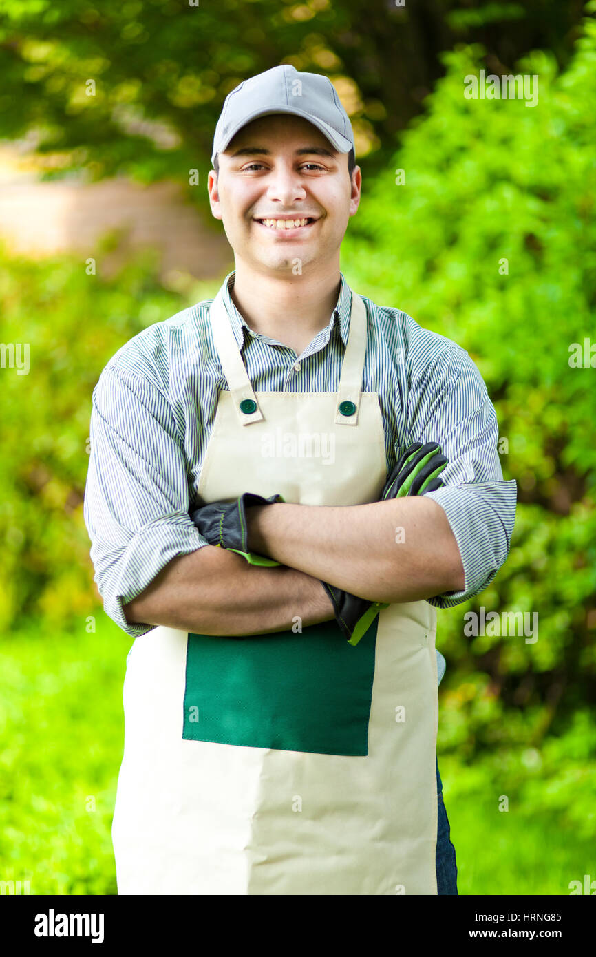 Portrait of a professional gardener Stock Photo - Alamy