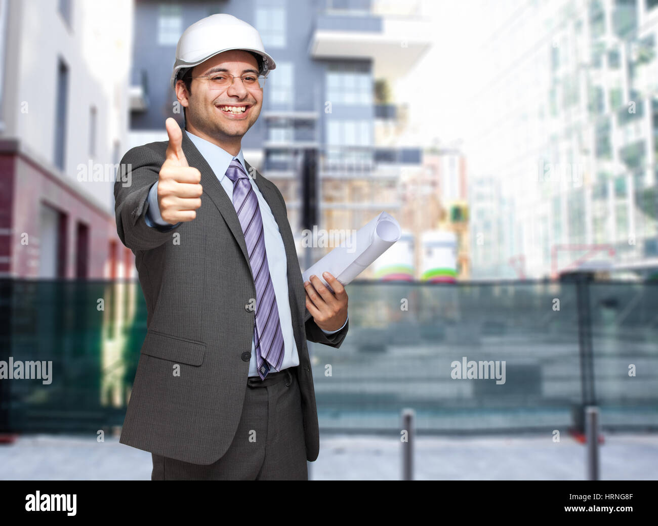 Engineer thumbs up Stock Photo - Alamy