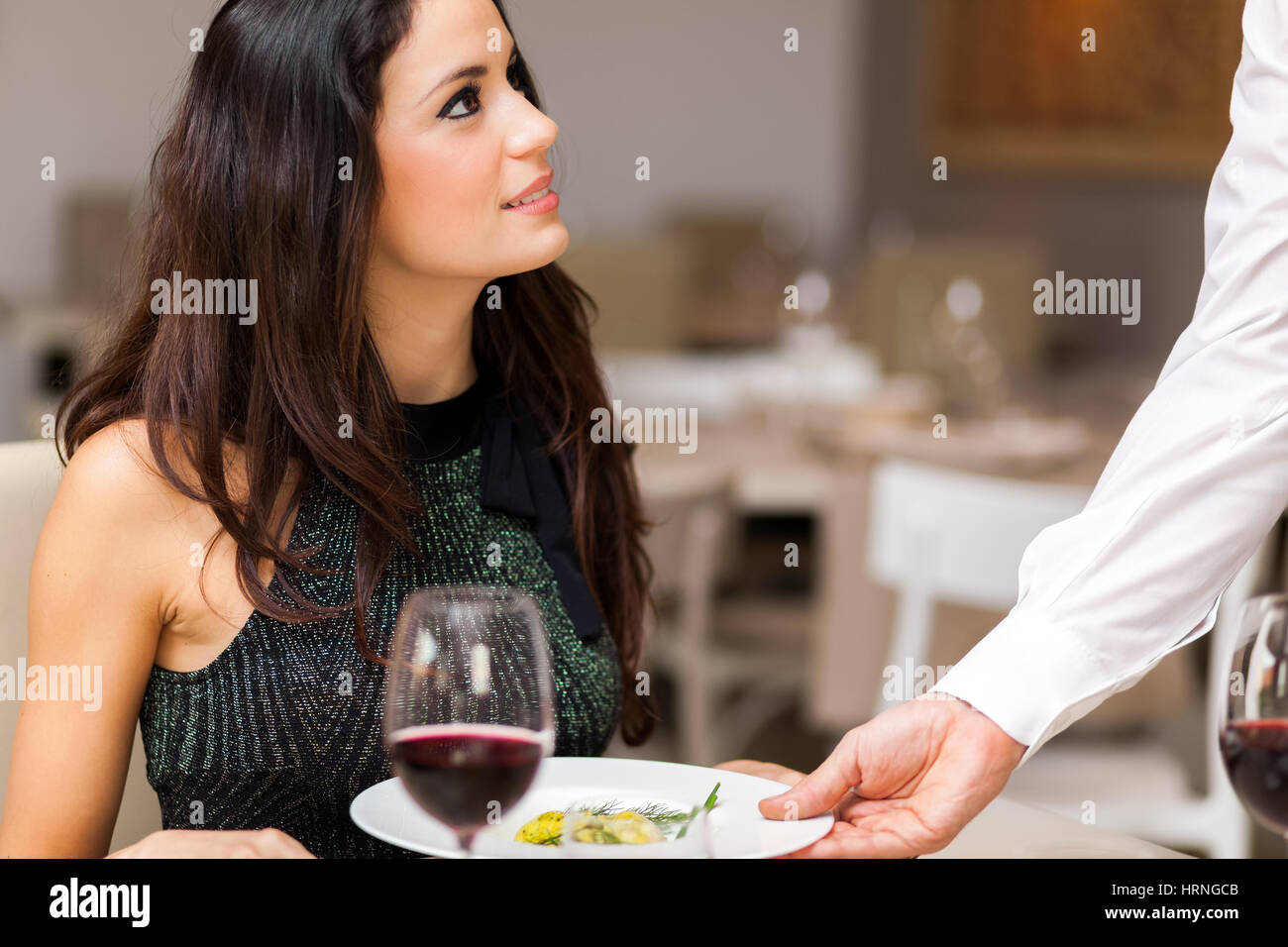 Couple having dinner in a luxury restaurant Stock Photo - Alamy