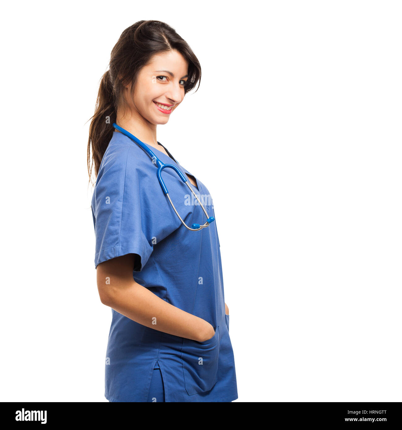 Female doctor isolated on white Stock Photo - Alamy