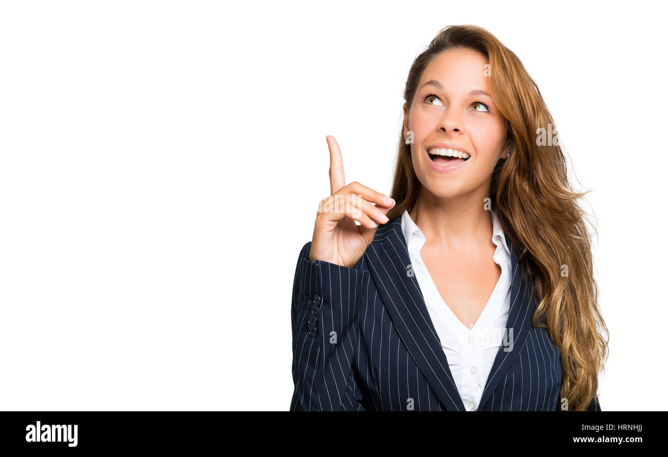 Happy businesswoman having idea hi-res stock photography and images - Alamy