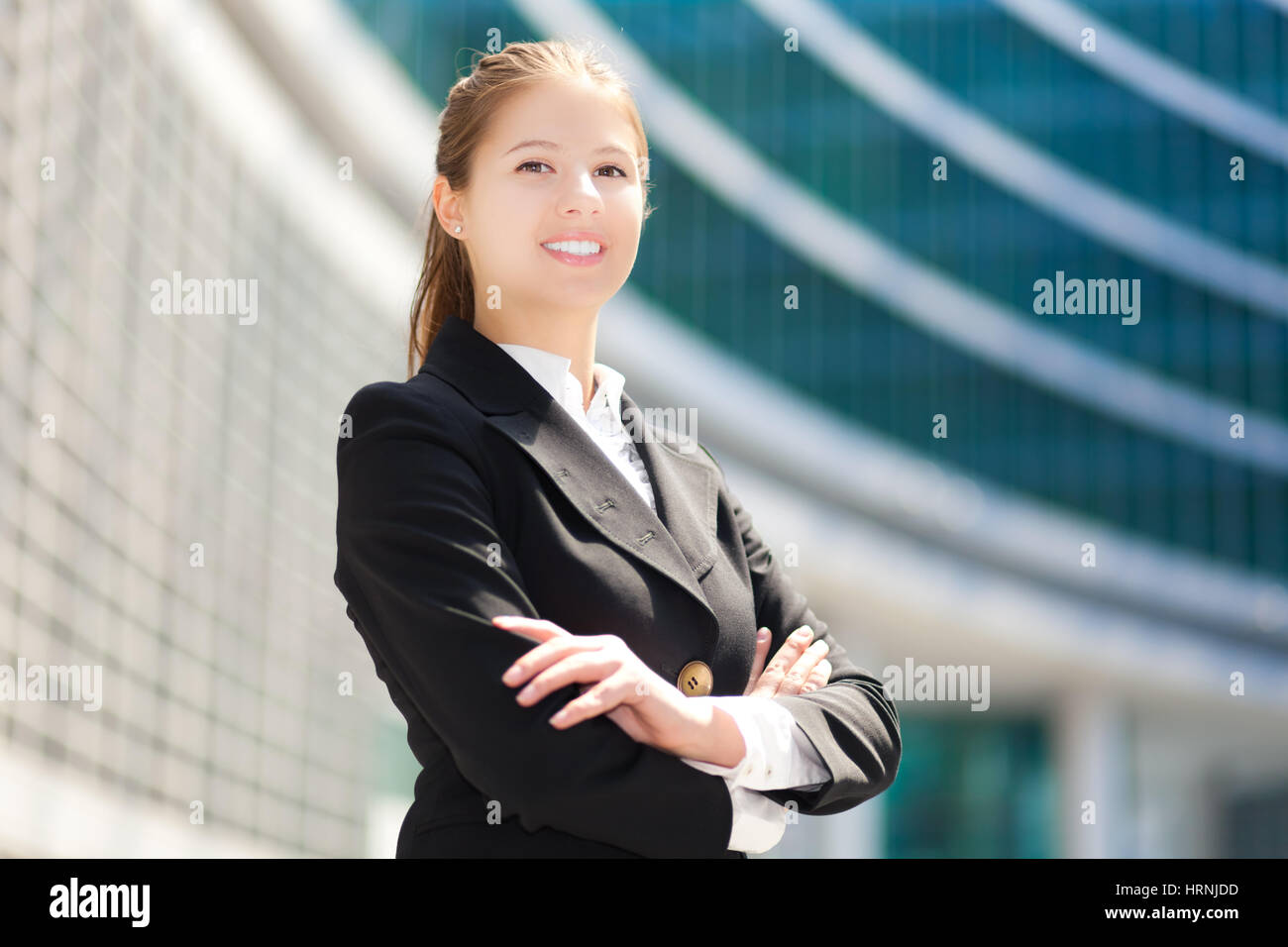 Beautiful female manager outdoor Stock Photo - Alamy