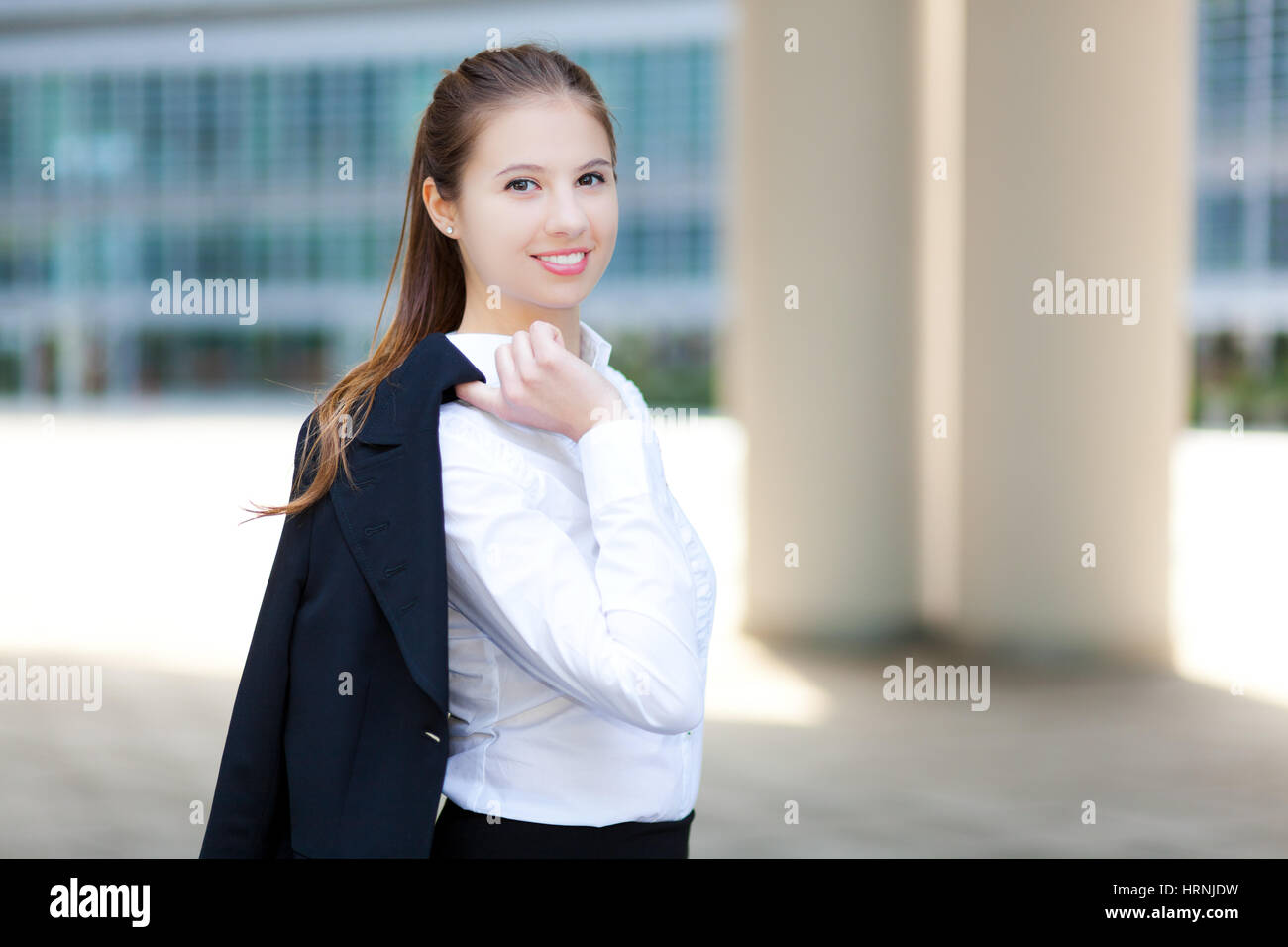 Beautiful female manager outdoor Stock Photo - Alamy