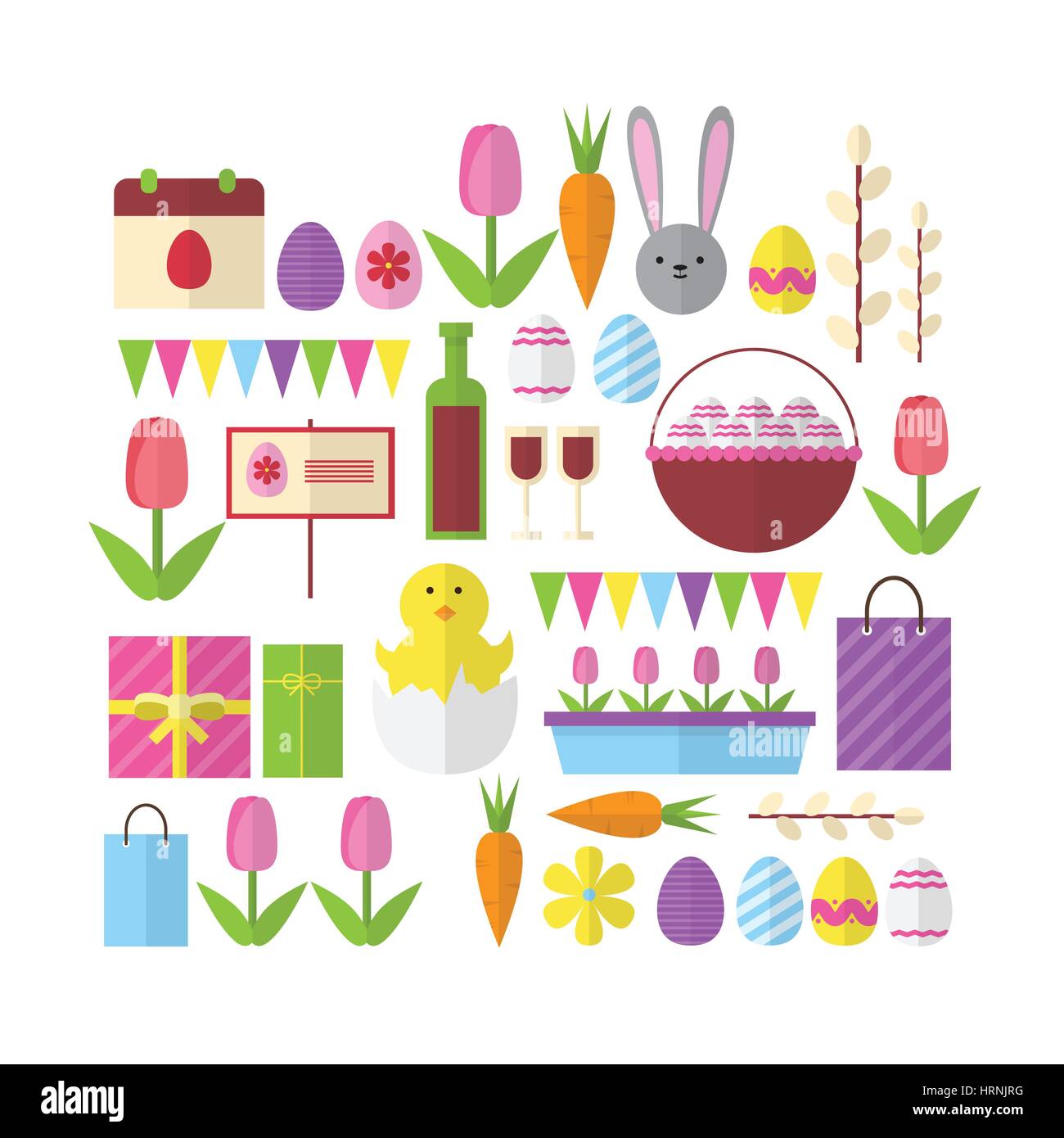 Easter symbols set Stock Vector Images - Alamy