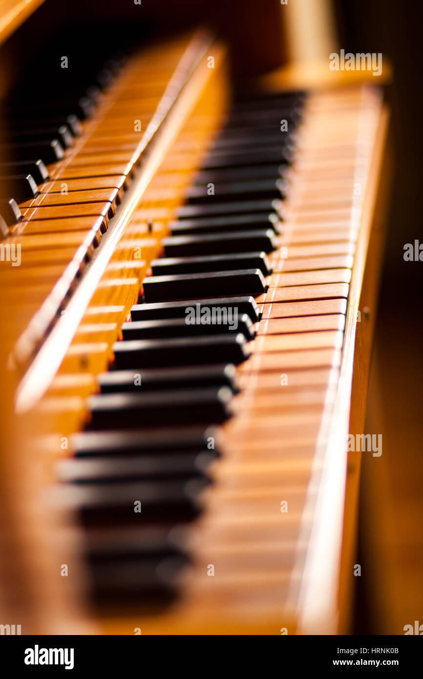 Piano keyboard close up Stock Photo - Alamy