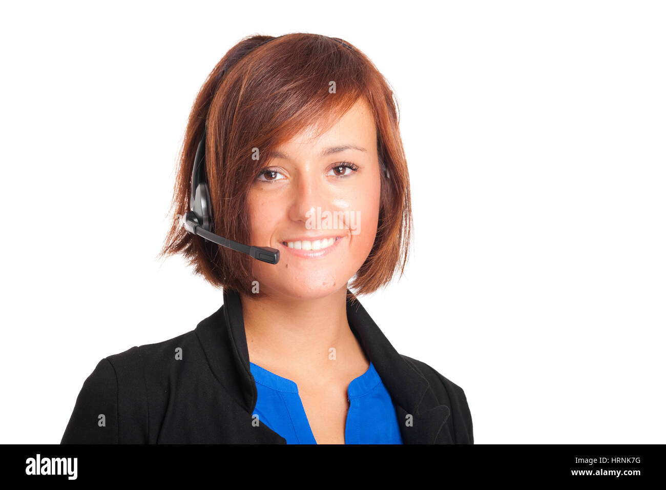 Portrait of a beautiful customer representative at work Stock Photo - Alamy