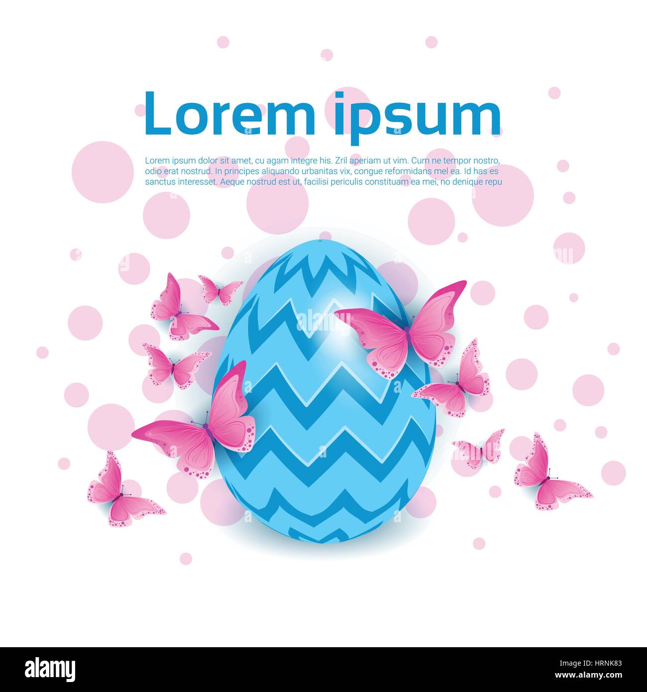 Decorated Colorful Eggs Easter Holiday Symbols Greeting Card Stock ...