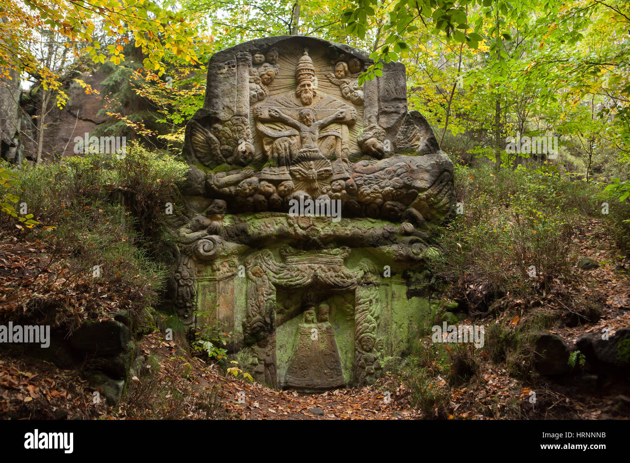 Holy Trinity altar in the forest next to the village of Marenicky in ...