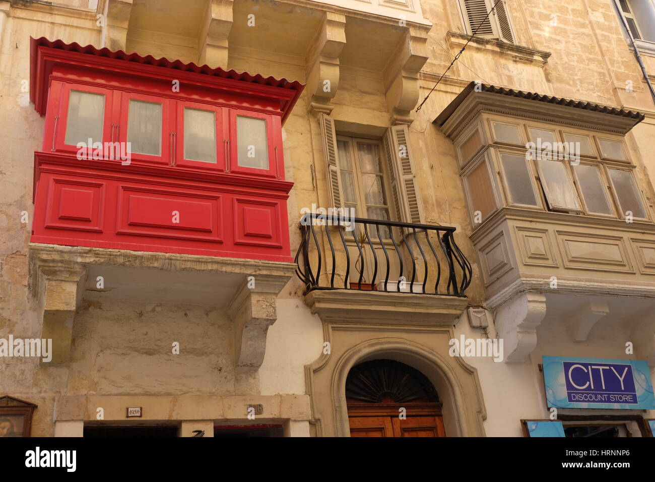 Traditional maltese balcony valletta malta hi-res stock photography and ...