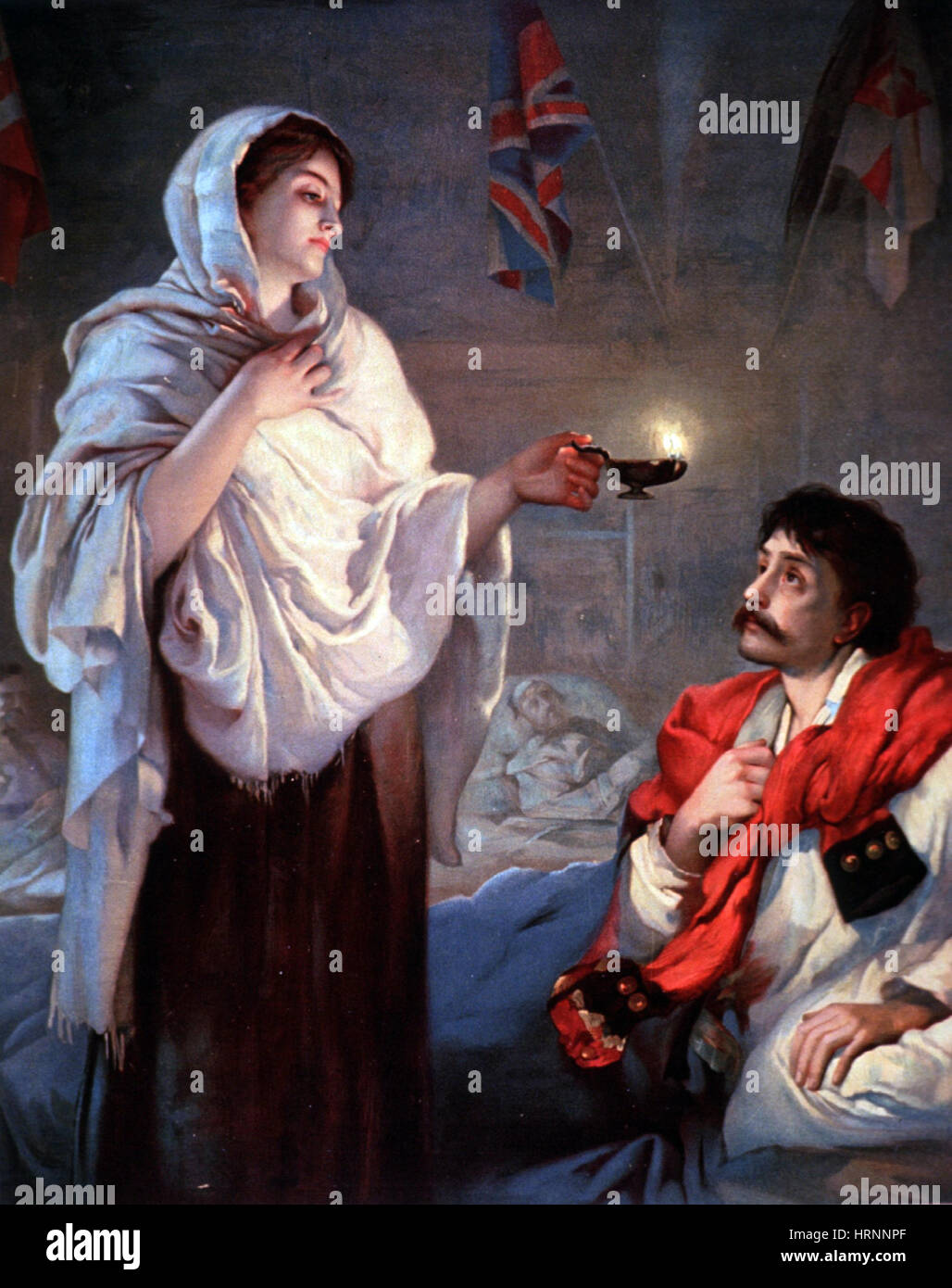 Crimean War, Florence Nightingale at Scutari Stock Photo - Alamy