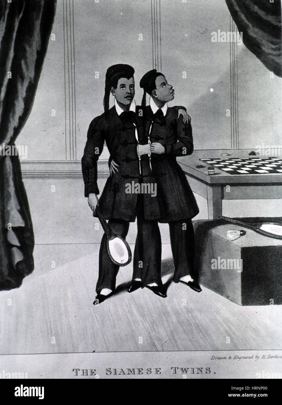 Chang and Eng Bunker, The Original Siamese Twins Stock Photo - Alamy