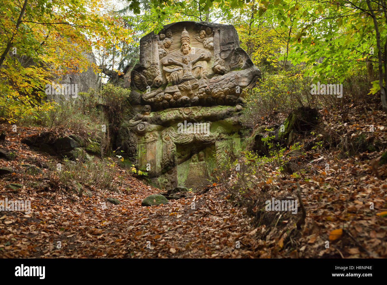 Holy Trinity altar in the forest next to the village of Marenicky in ...