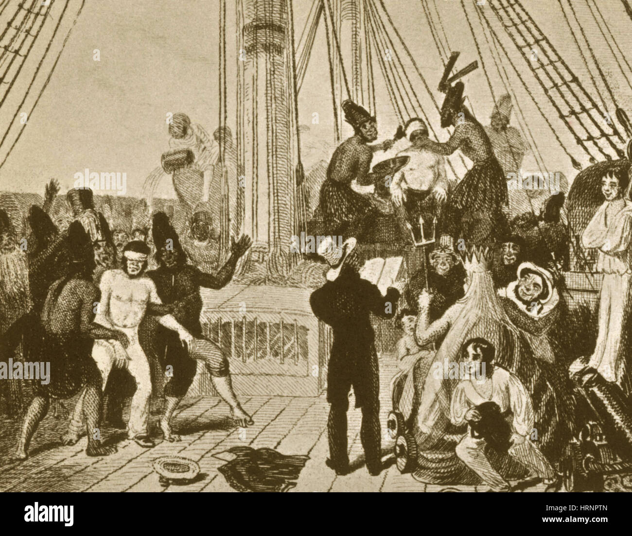 Crossing the Equator, HMS Beagle, 1832 Stock Photo - Alamy
