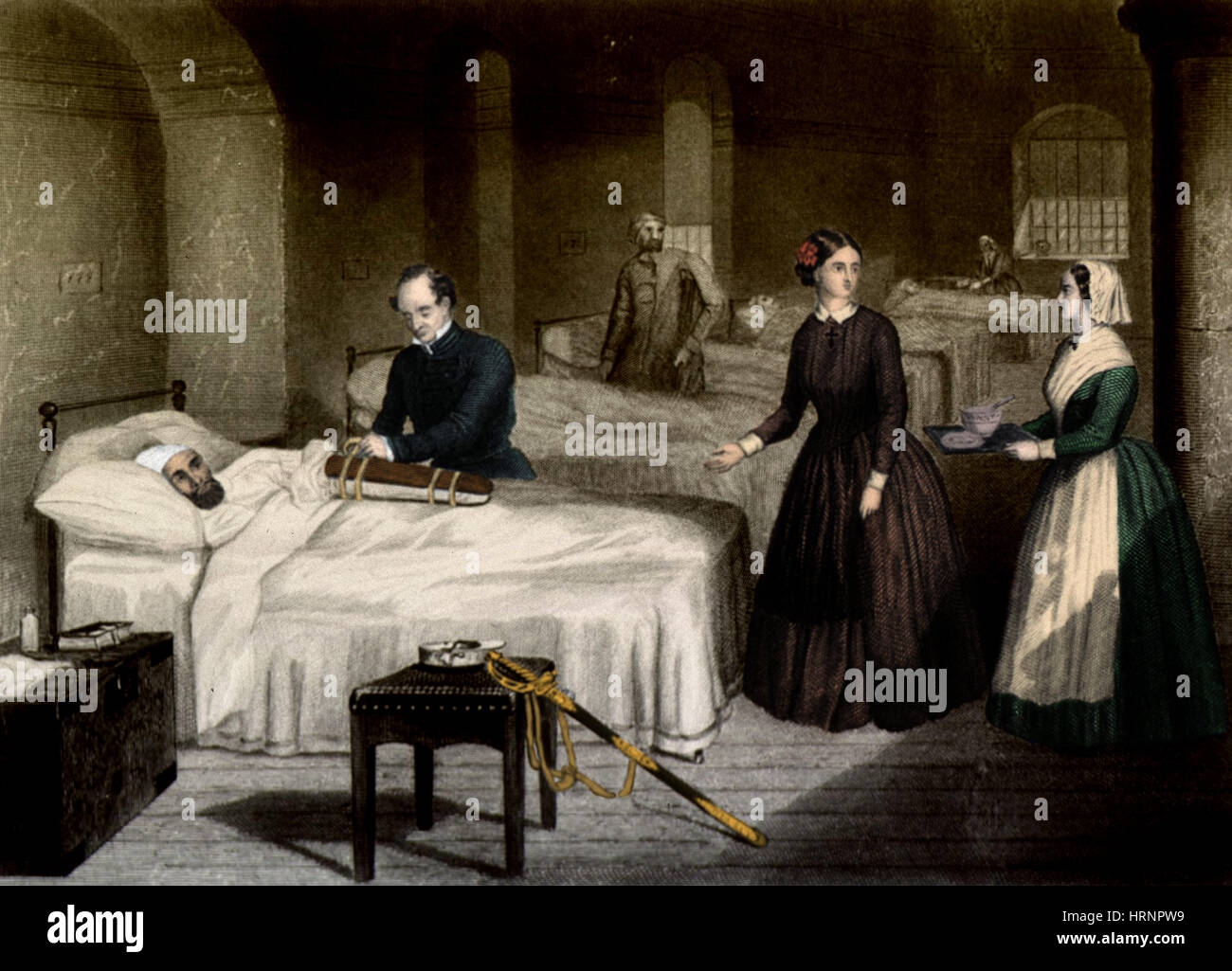 Crimean War, Florence Nightingale at Scutari Stock Photo - Alamy