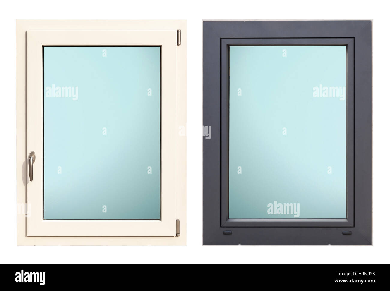 Two white house windows Cut Out Stock Images & Pictures - Alamy