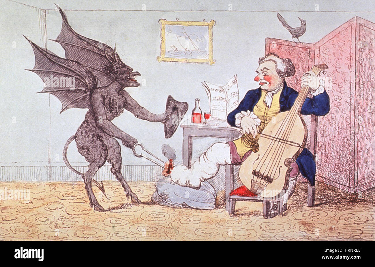 Origin of the Gout, 1815 Stock Photo - Alamy