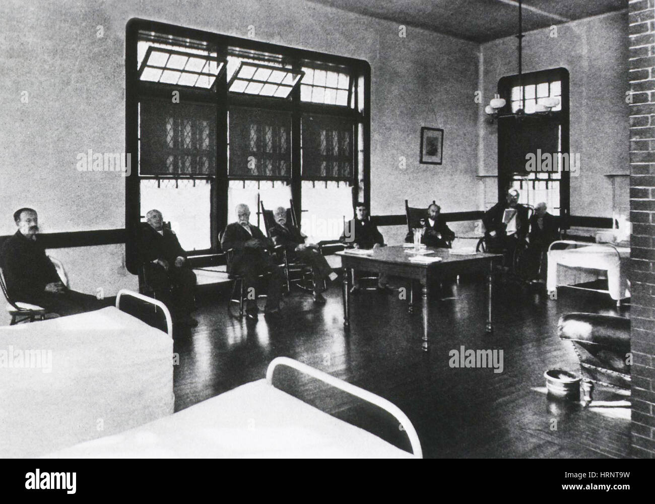 Men's Ward in Mental Hospital, 1900 Stock Photo - Alamy