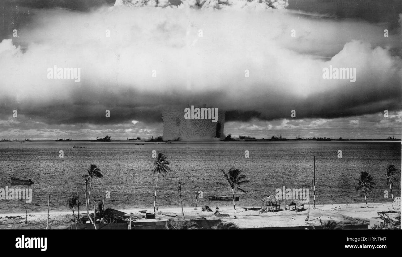 The underwater baker nuclear weapon test 25 july 1946 Black and White ...