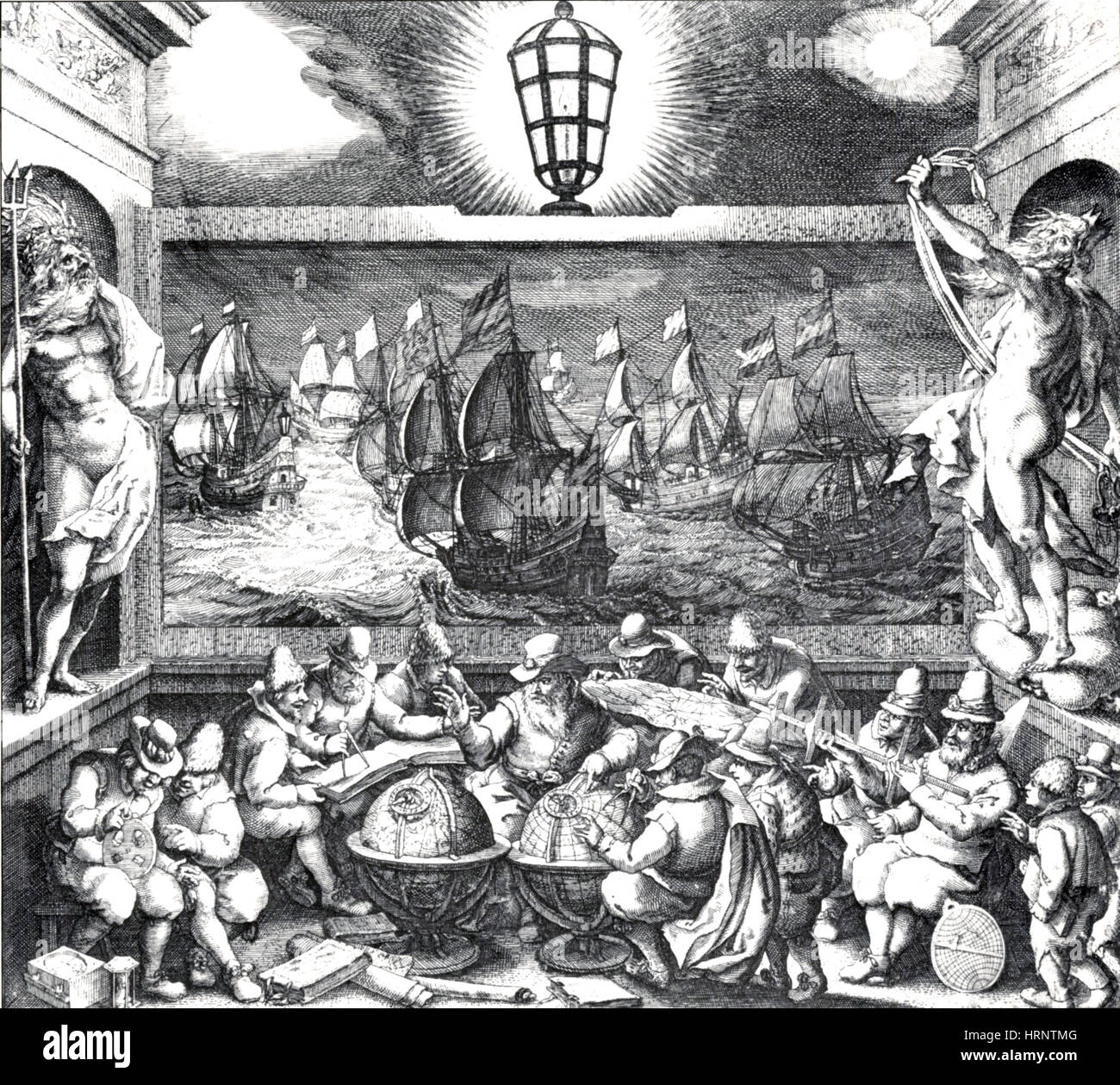 The Light of Navigation, 1620 Stock Photo - Alamy