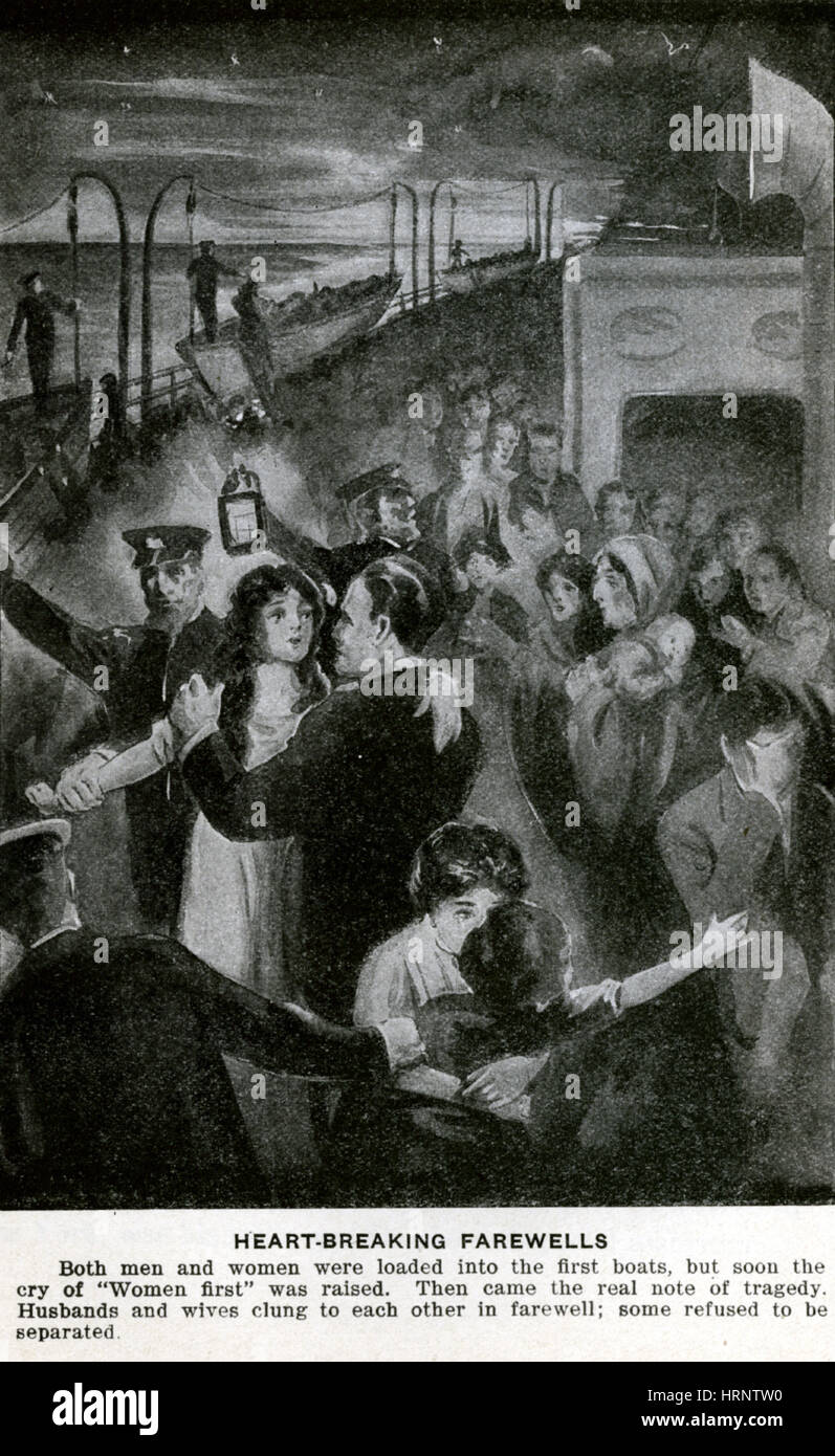 Sinking of the RMS Titanic, 1912 Stock Photo - Alamy