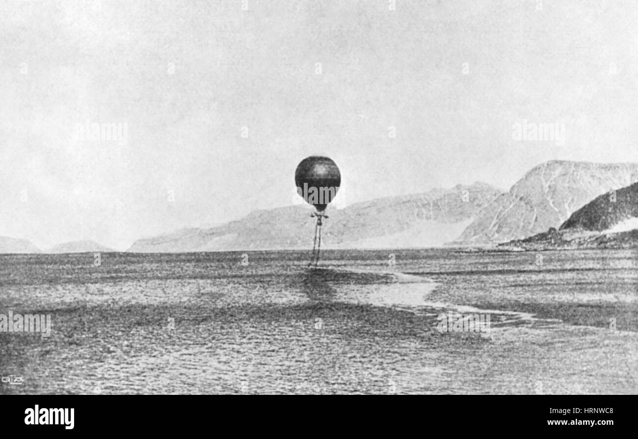 Andrees arctic balloon expedition Black and White Stock Photos & Images ...