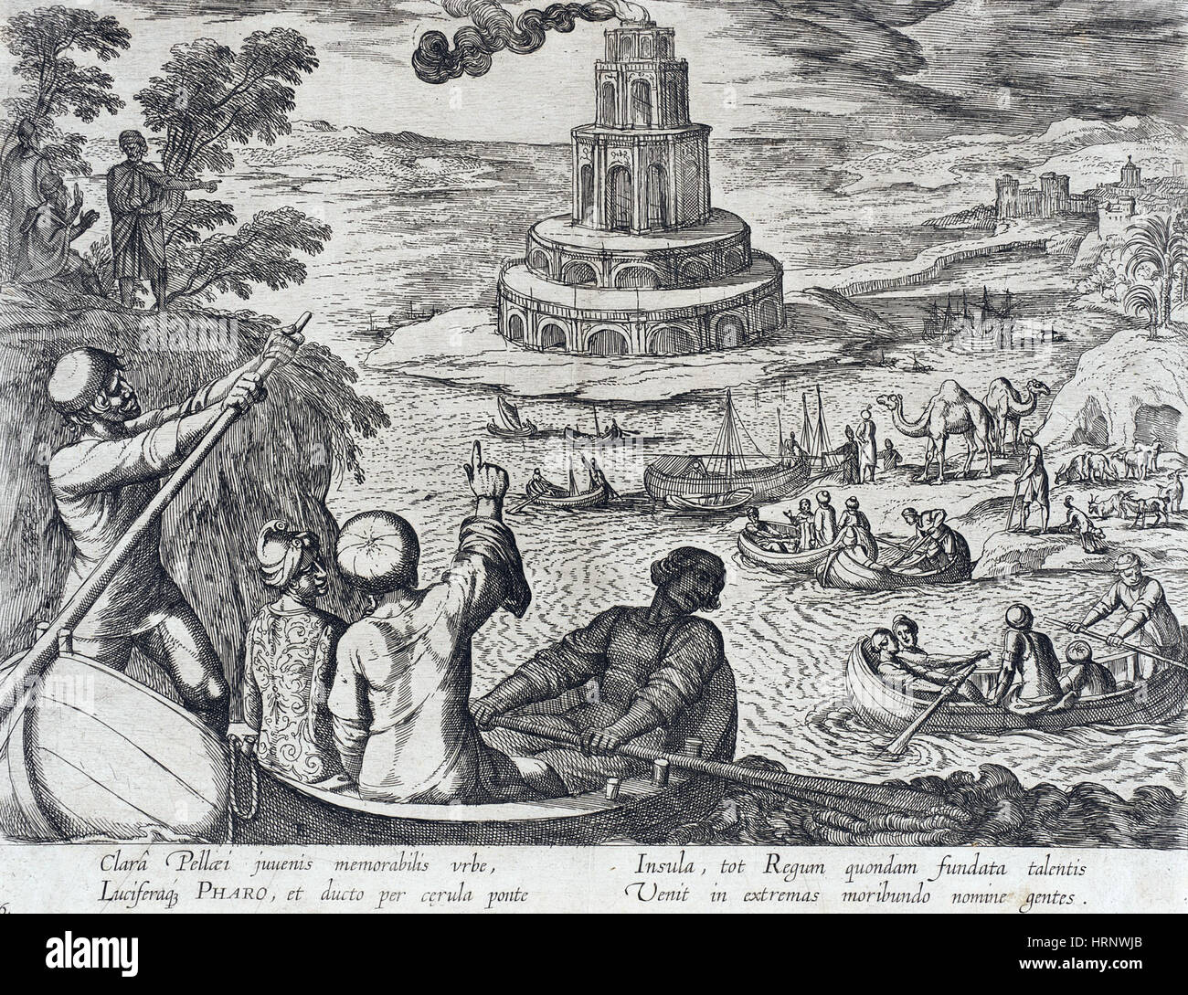 Wonder of the World, Lighthouse at Alexandria Stock Photo - Alamy