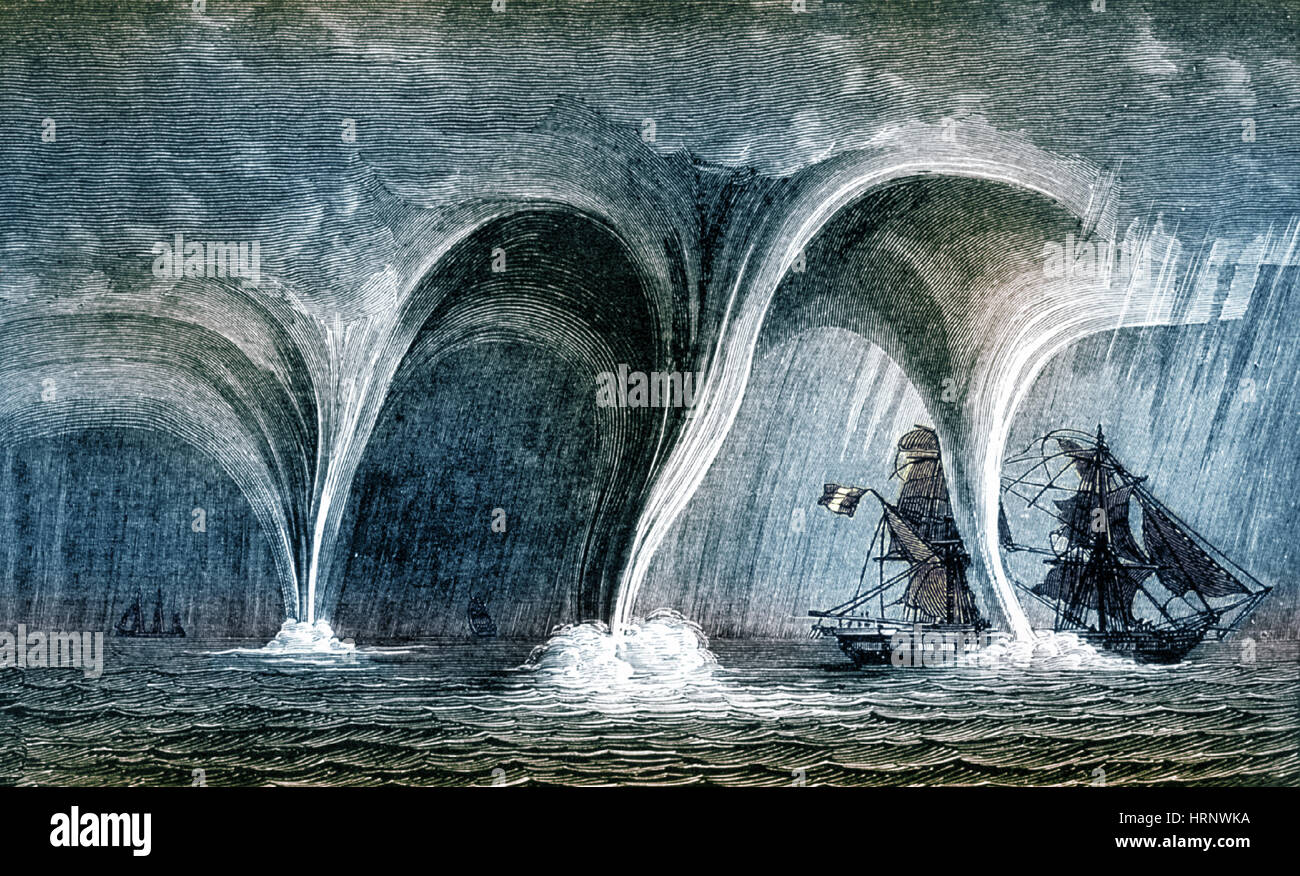 Waterspout drawing hi-res stock photography and images - Alamy