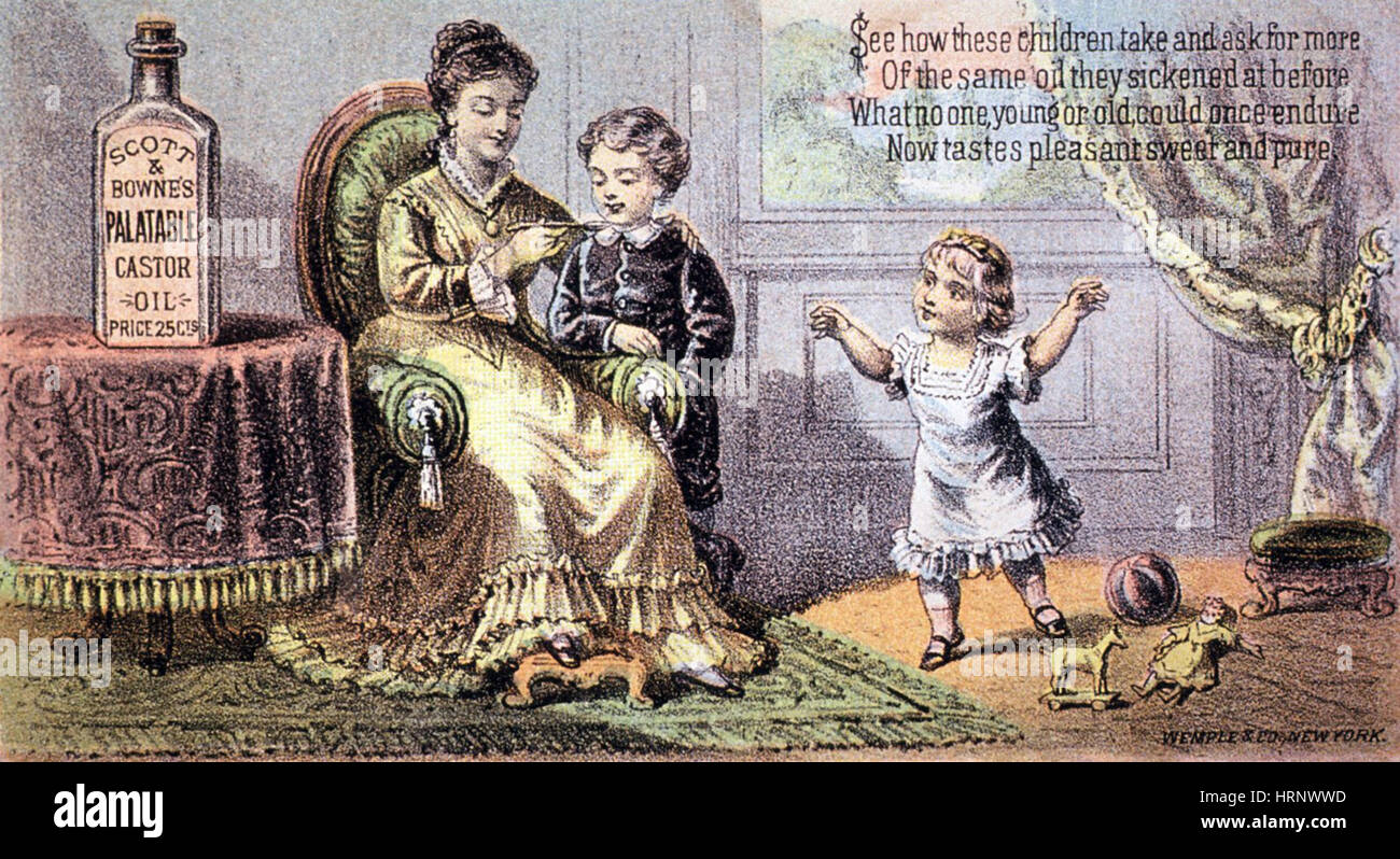 Castor oil advertisement hi-res stock photography and images - Alamy