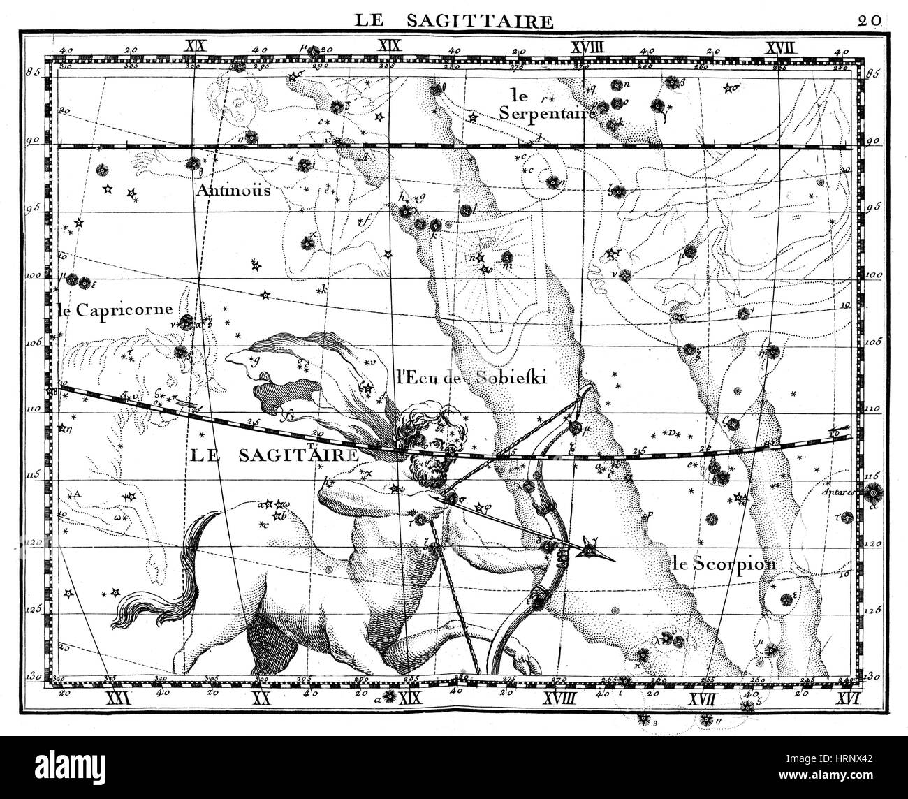 Astrological chart zodiac signs Black and White Stock Photos & Images ...