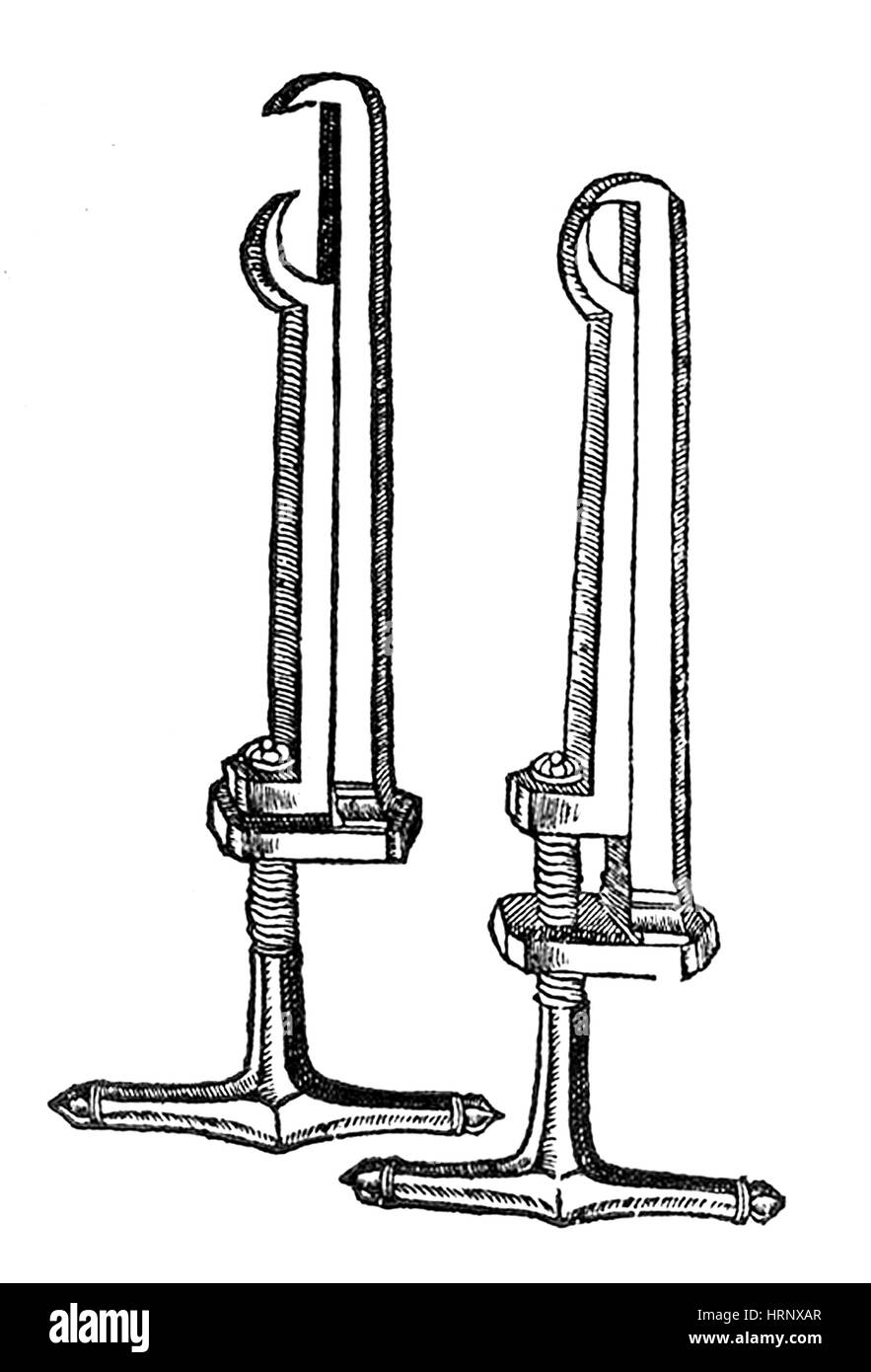 Surgical instruments of the 16th century Black and White Stock Photos & Images - Alamy