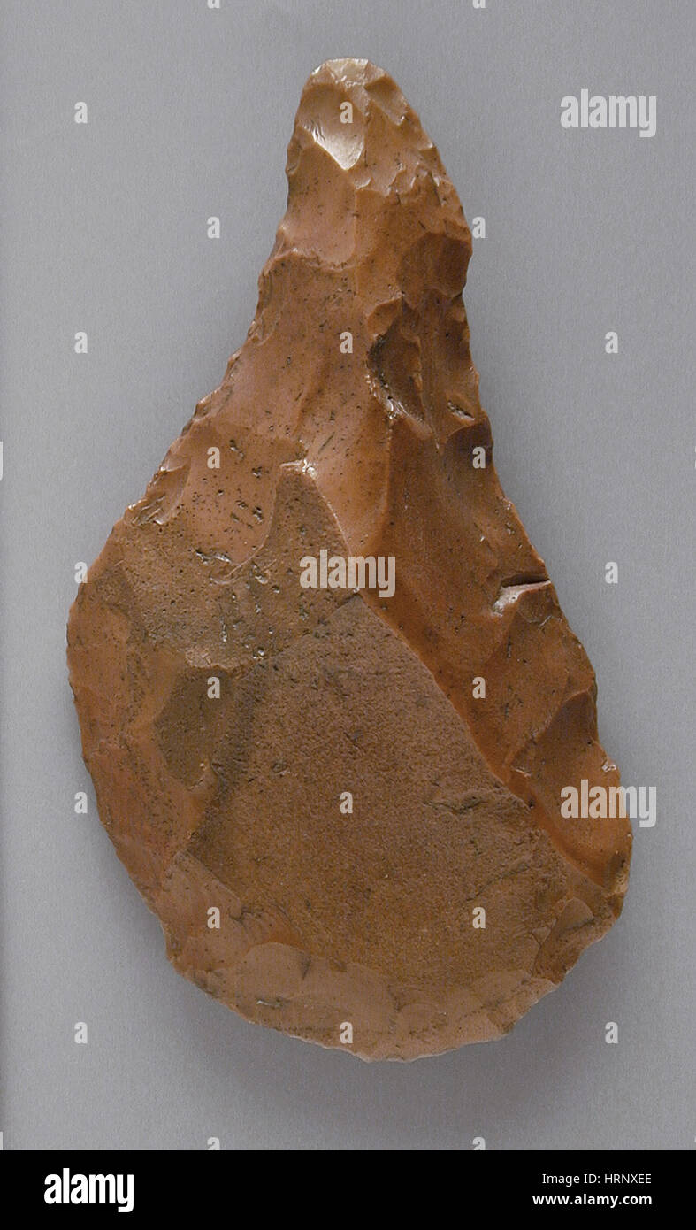 Prehistoric Bifacial Stone Tool Stock Photo - Alamy