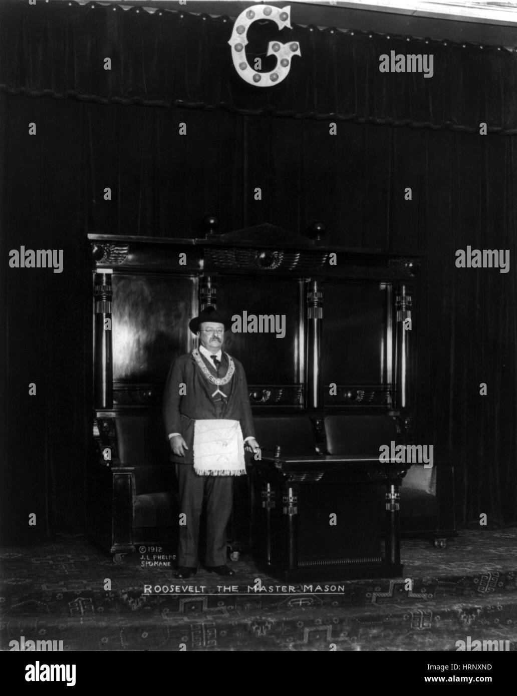 Theodore Roosevelt, Master Mason, 1912 Stock Photo - Alamy