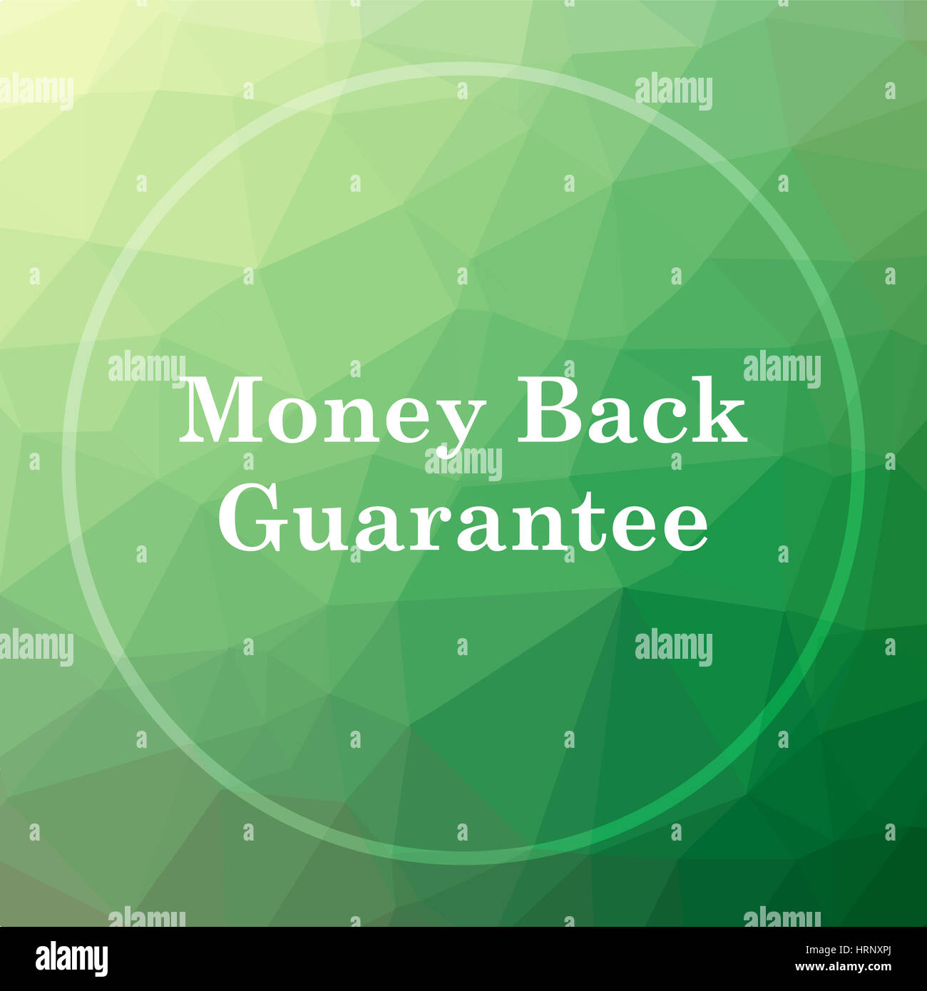 Money back guarantee icon. Money back guarantee website button on green ...