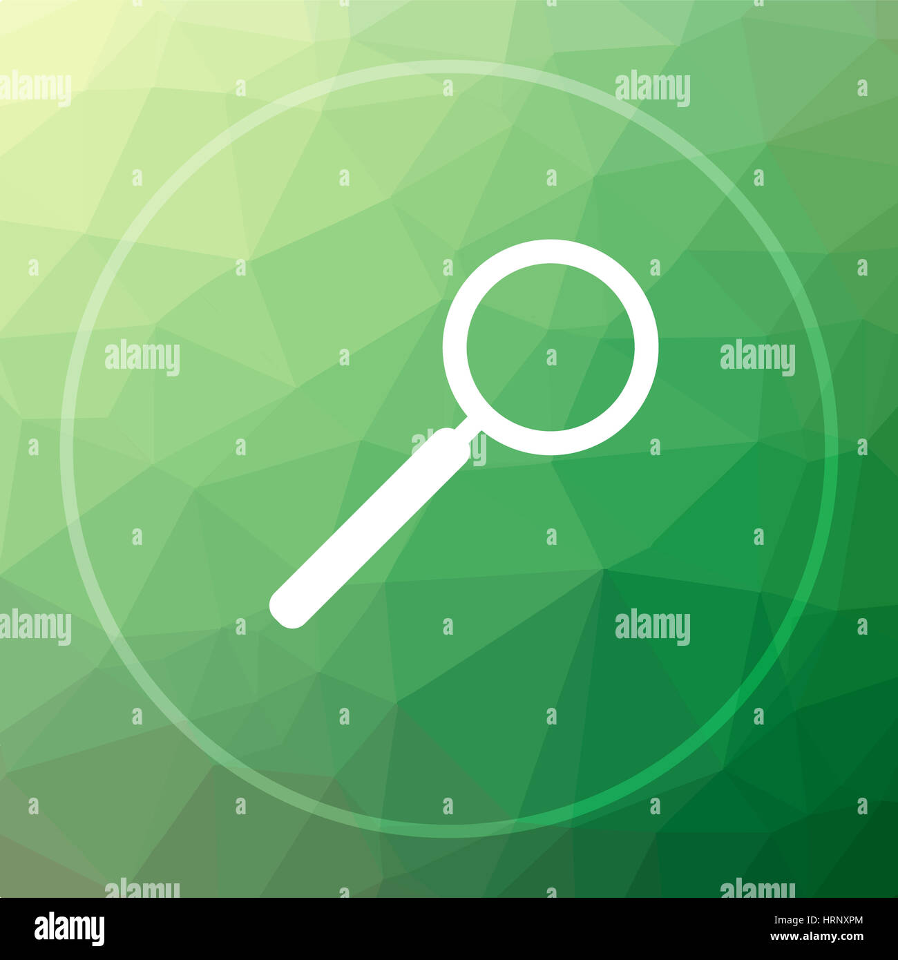Search icon. Search website button on green low poly background Stock ...
