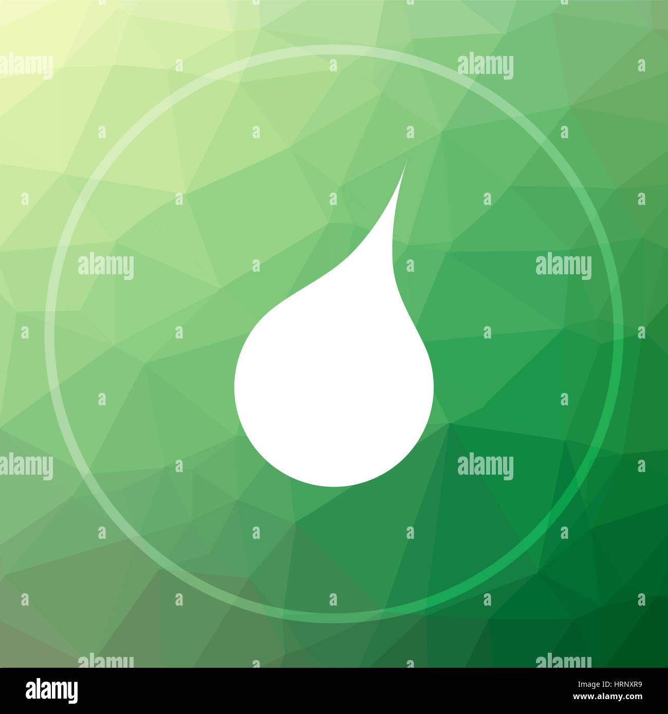 Rain icon. Rain website button on green low poly background Stock Photo ...