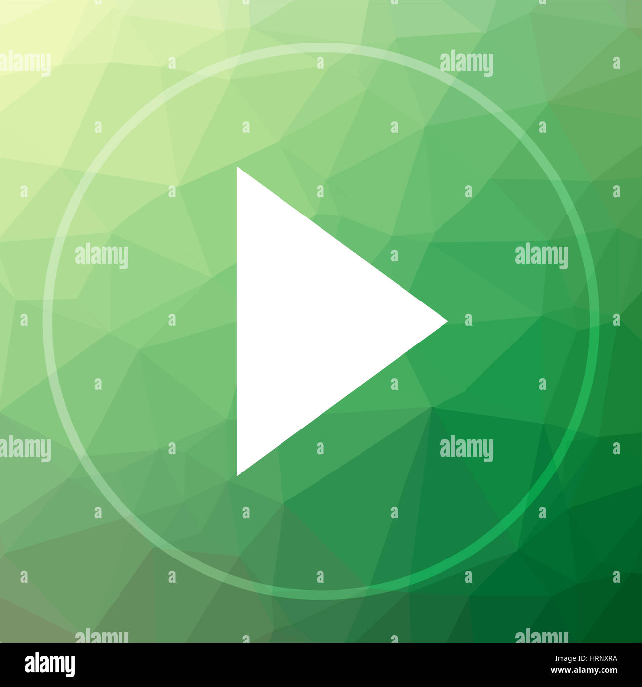 Play sign icon. Play sign website button on green low poly background ...