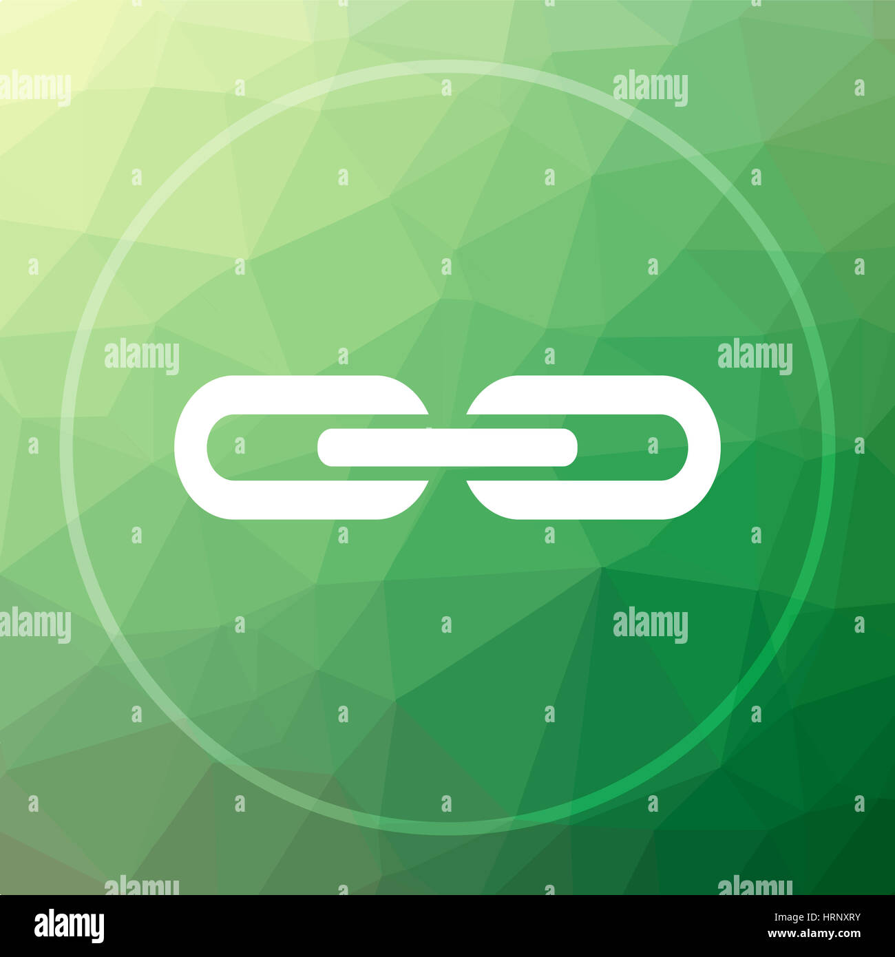 Link icon. Link website button on green low poly background Stock Photo ...