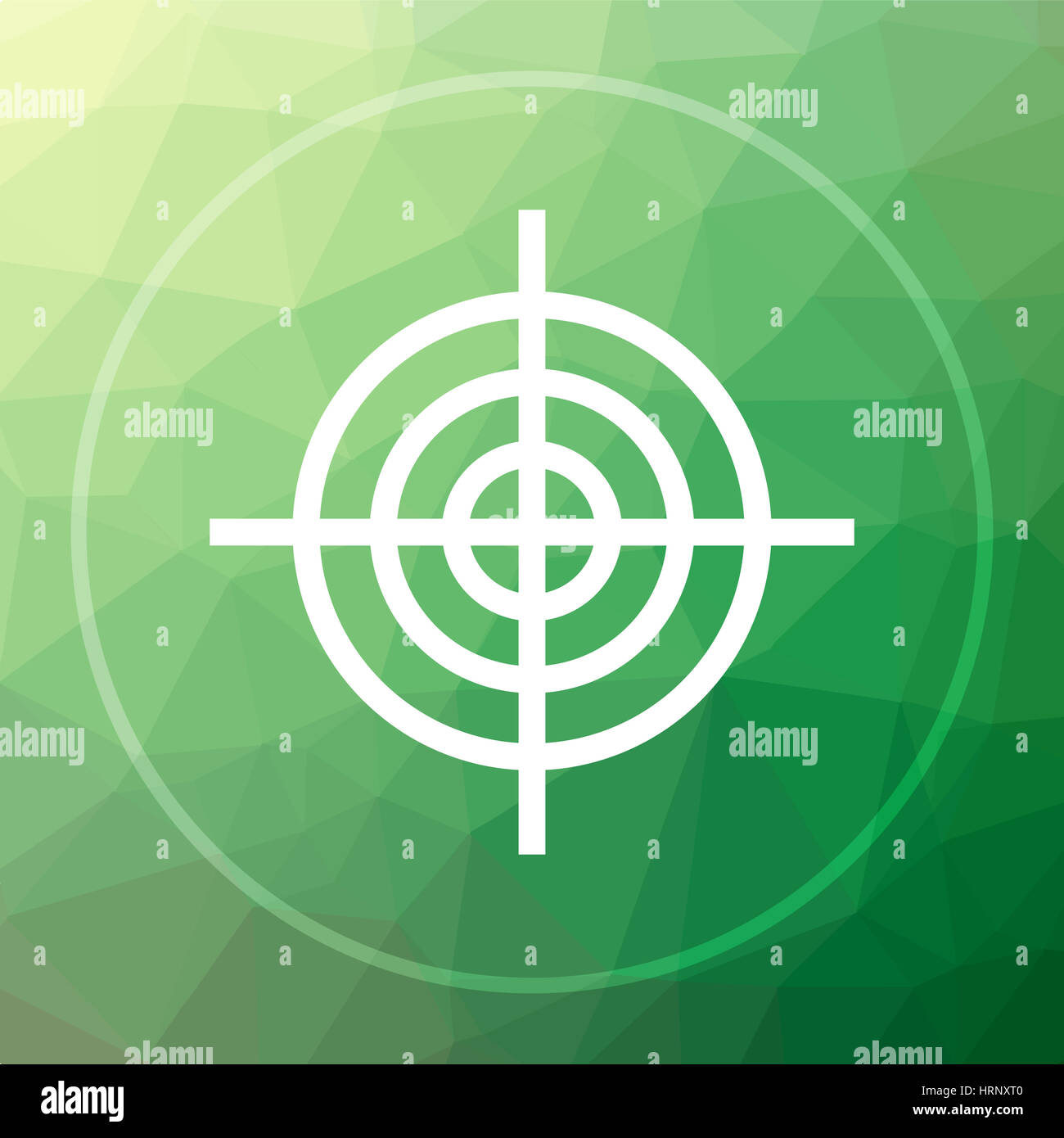 Target icon. Target website button on green low poly background Stock ...