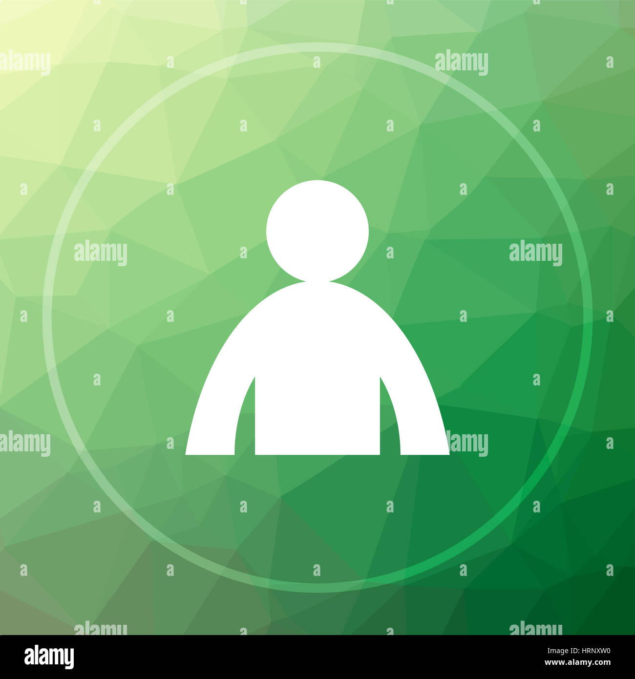 User profile icon. User profile website button on green low poly ...