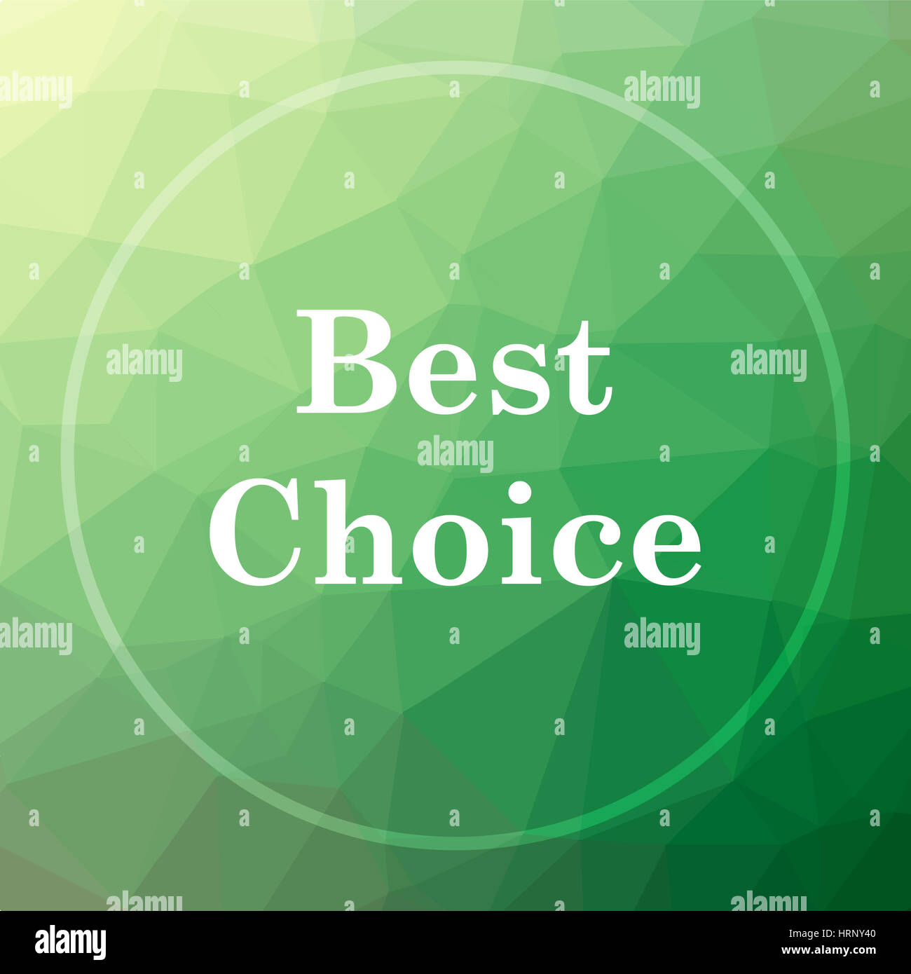 Best choice icon. Best choice website button on green low poly ...