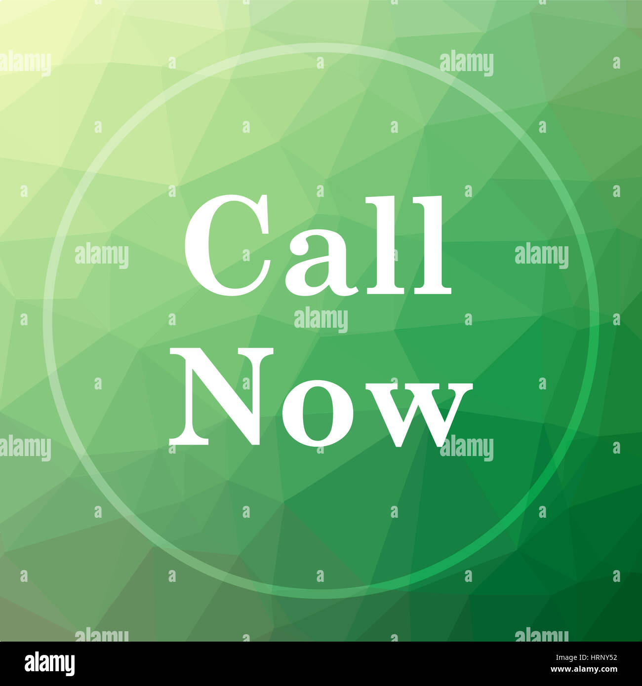 Call now icon. Call now website button on green low poly background ...