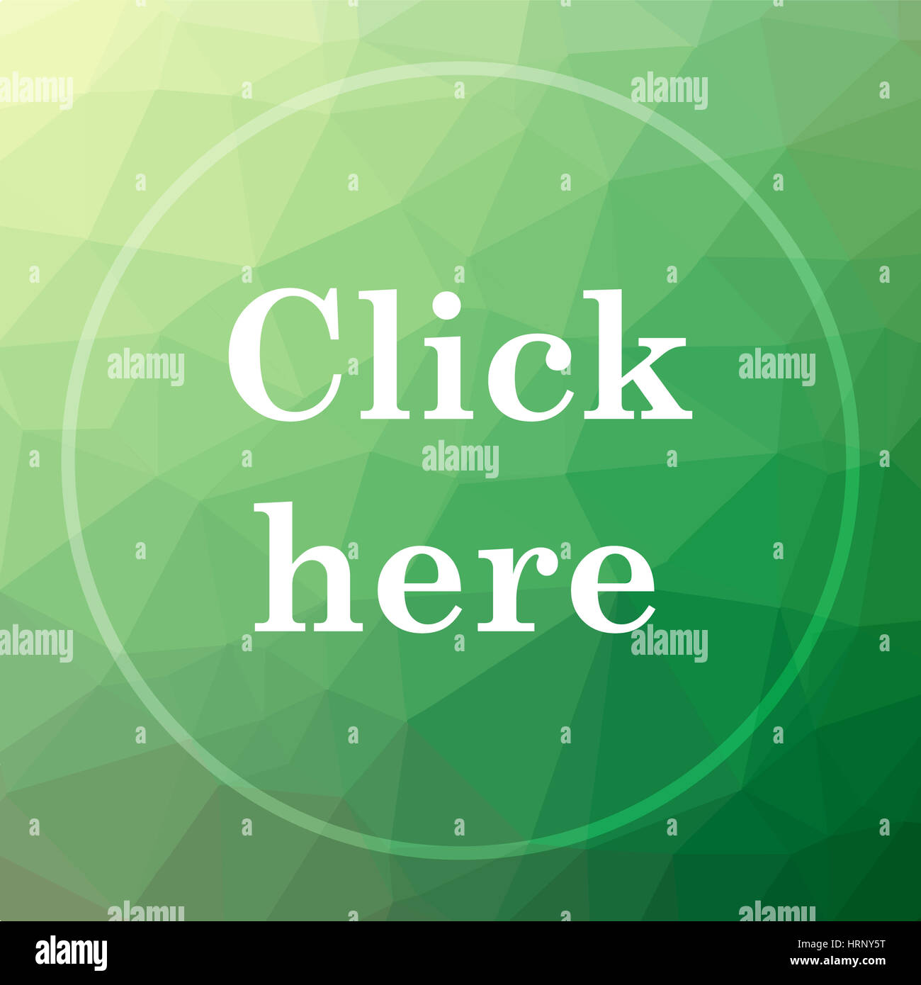 Click here icon. Click here website button on green low poly background ...