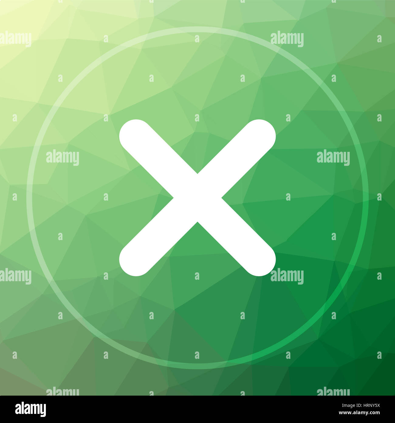 X close icon. X close website button on green low poly background Stock ...