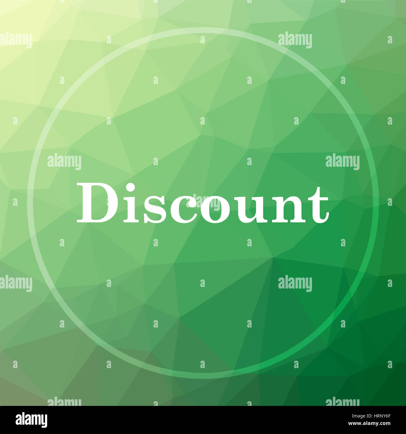 Discount icon. Discount website button on green low poly background ...