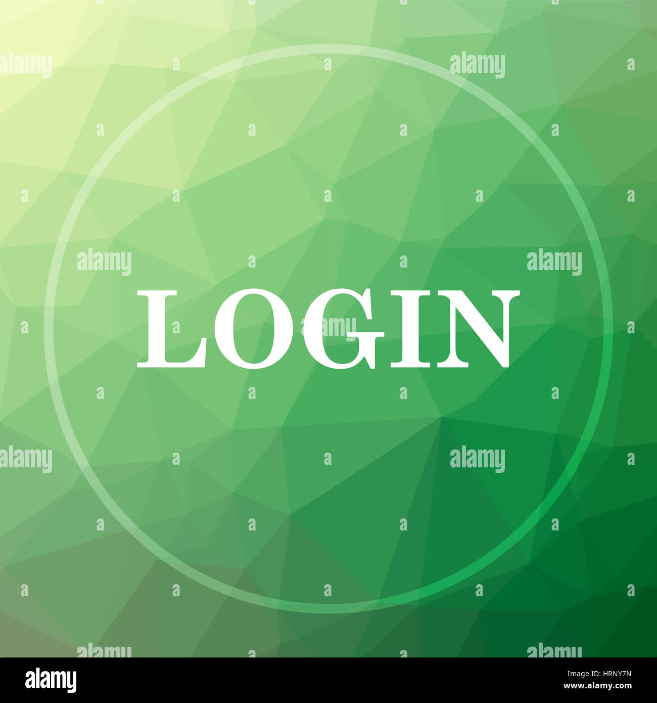 Login icon. Login website button on green low poly background Stock ...