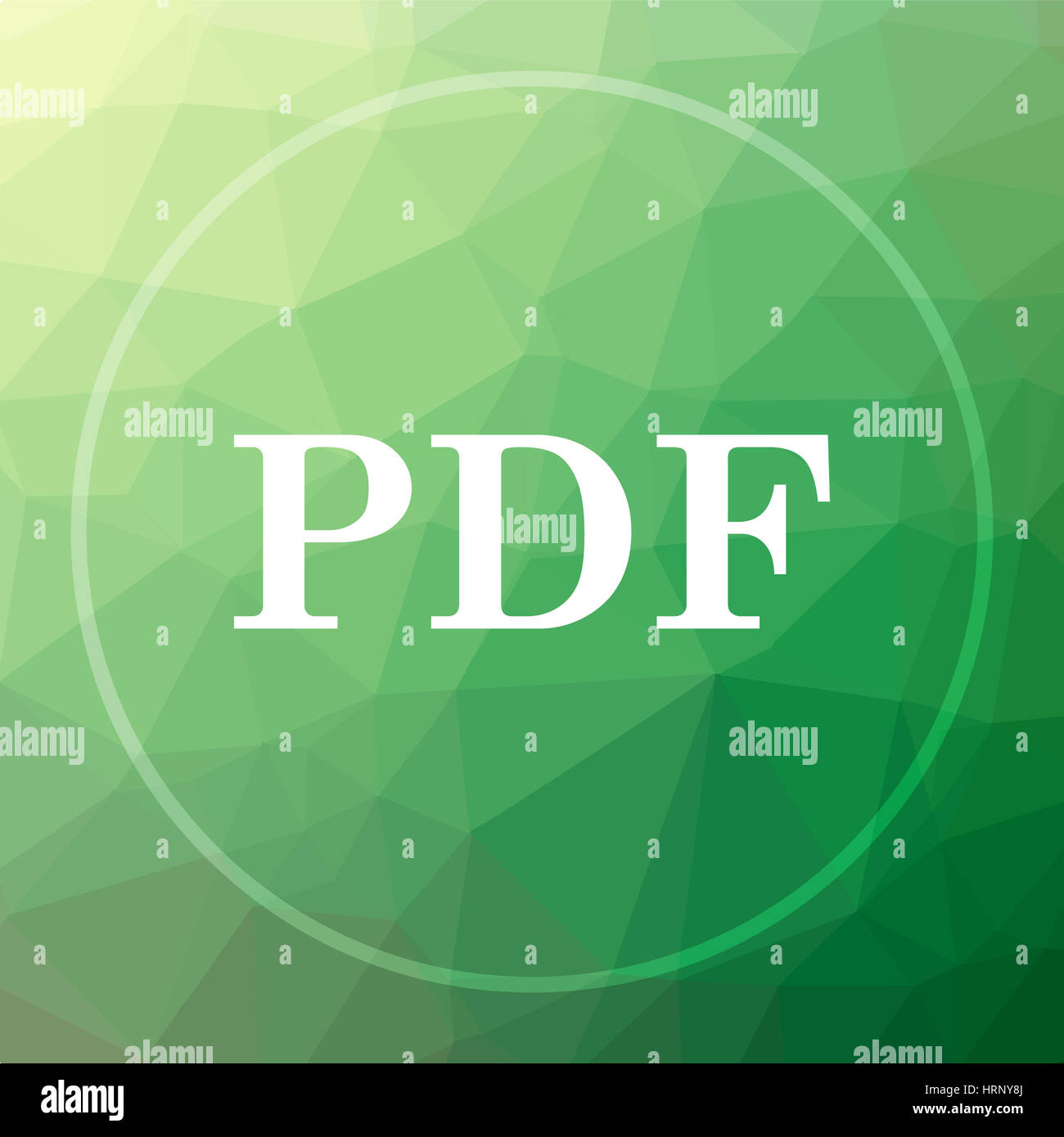 PDF icon. PDF website button on green low poly background Stock Photo ...